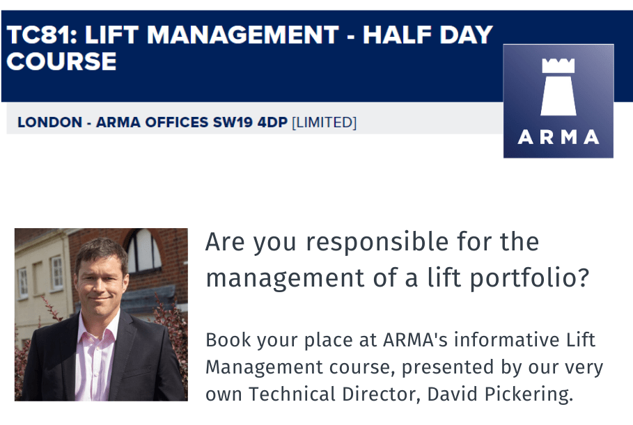 ARMA Lift Management Training Course